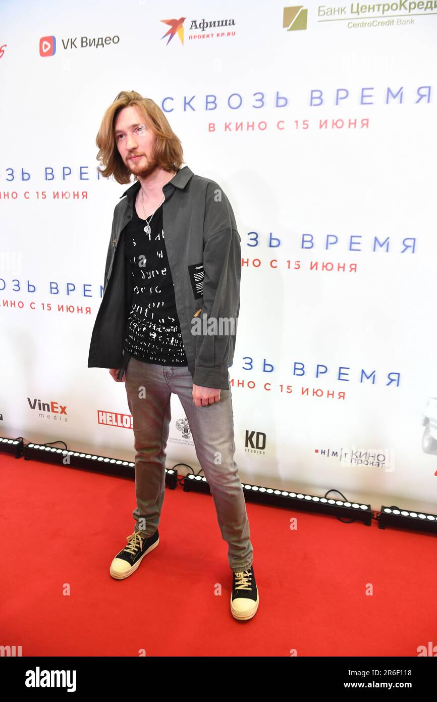Moscow. Belarusian singer Ivan (Alexander Ivanov) at the premiere of the film `Through Time` in ...